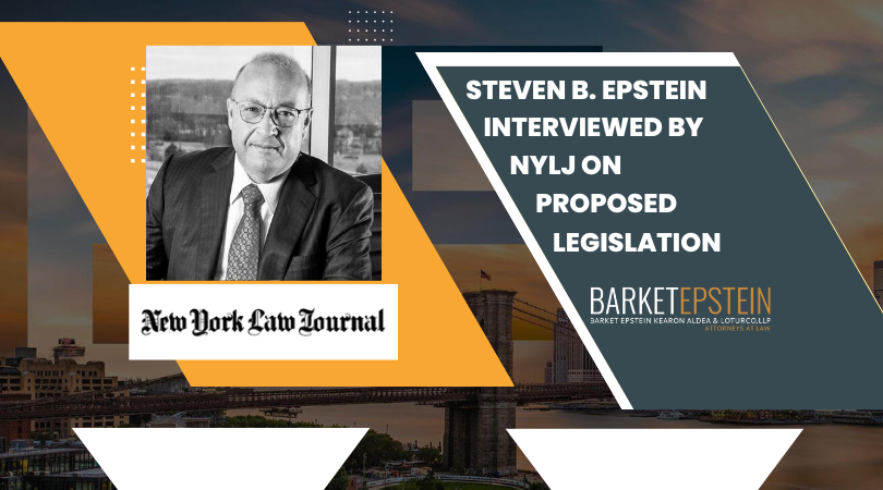 Epstein Interviewed by New York Law Journal on Proposed Legislation