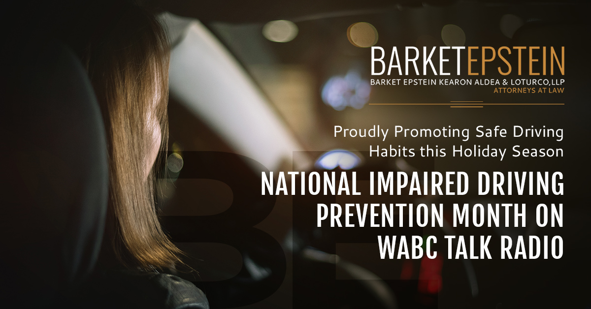 Barket Epstein Sponsors National Impaired Driving Prevention Month on ...