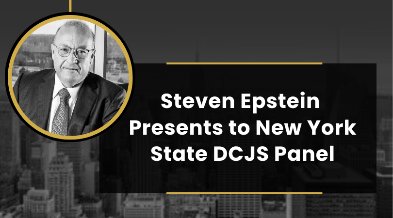 Steven Epstein Presents to New York State DCJS Panel